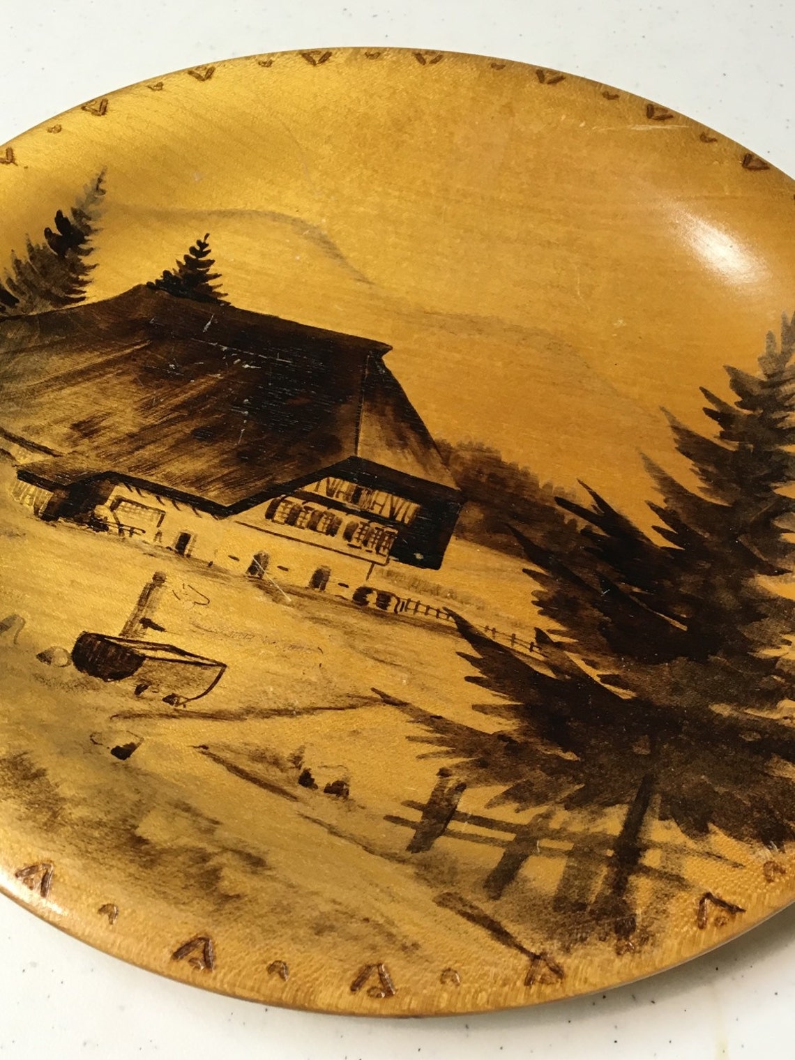 Wood Plate German Plate Wood German Plate Handpainted | Etsy