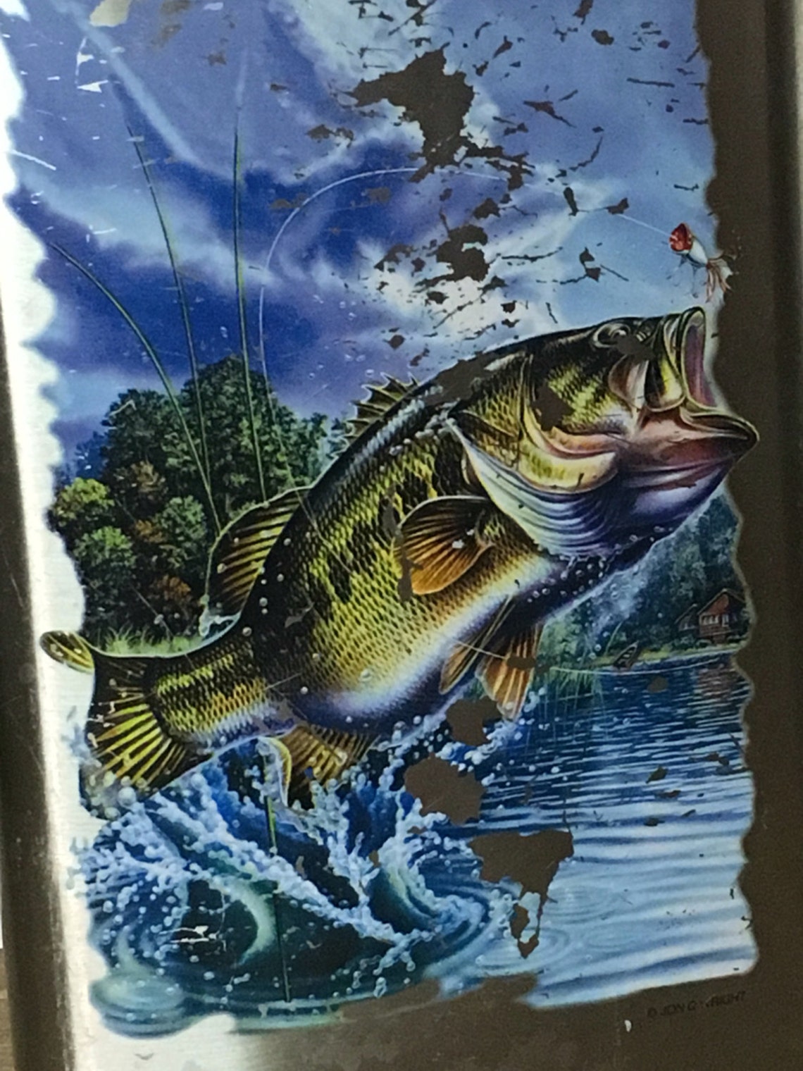 Silver Flask Jon Q Wright Fish Art Stainless Steel Flask - Etsy