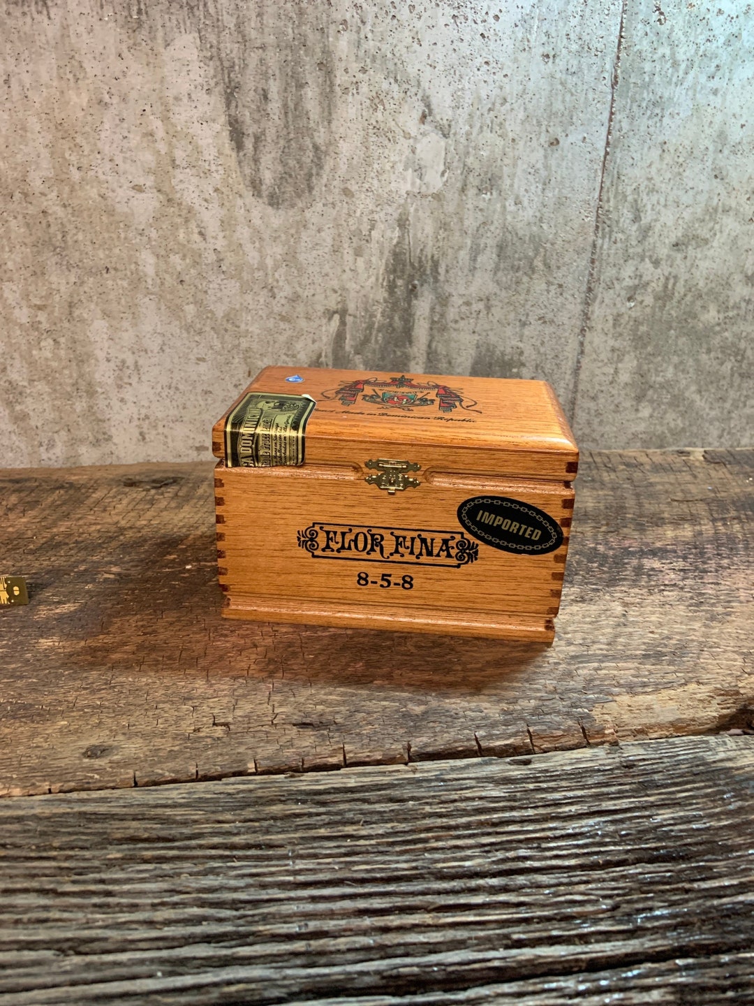 Wooden Cigar Box, Craft Supply, Cigar Box Storage, Flor Fina Cigar Box ...