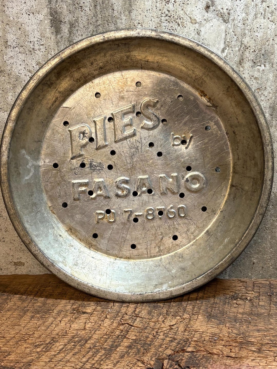 PIES by FASANO, Metal Pie Pan, Vintage Pie Pan, Aluminum Pie Pan, 9 ...