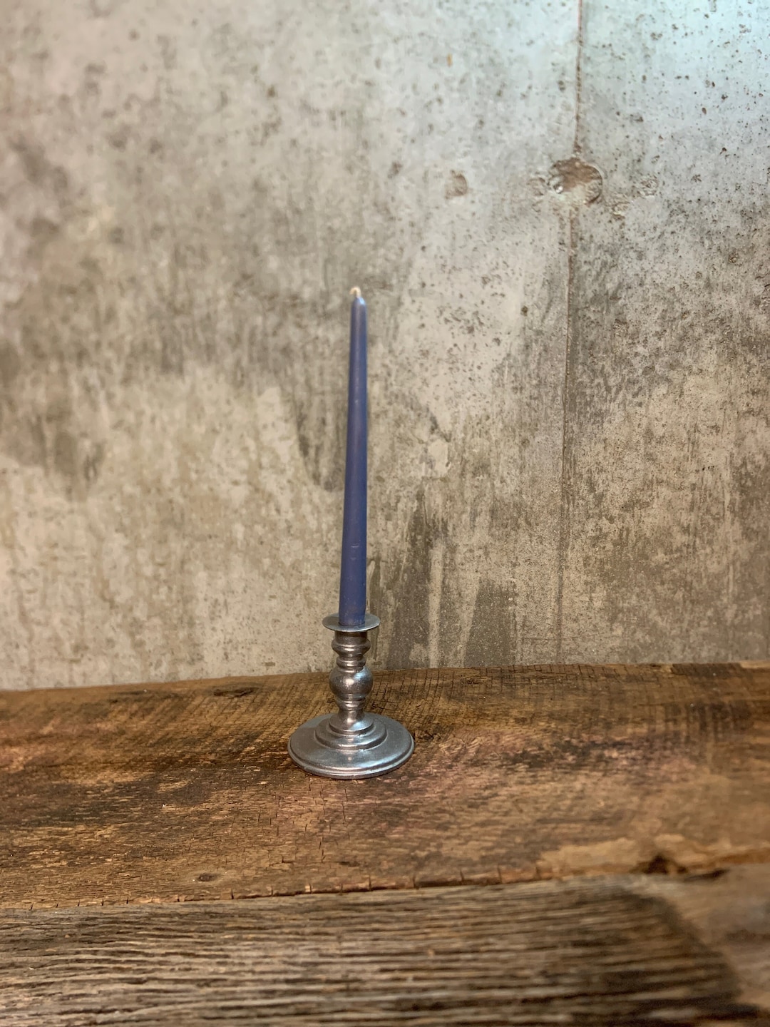 Pewter Candle Holder, Pillar Candleholder, Colonial Decor,pewter Decor ...