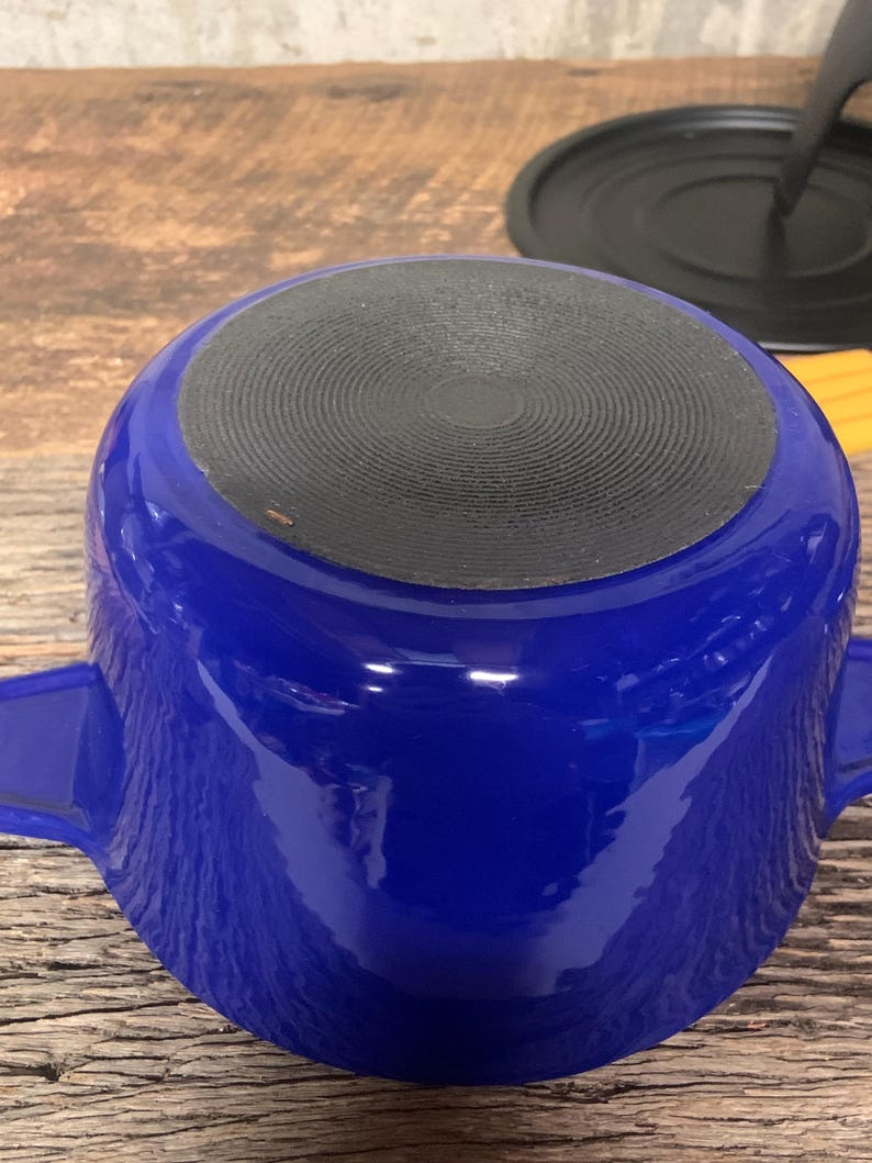 Blue Cast Iron Fondue Set, MCM Danish Enameled Cookware, 4 Forks - Etsy