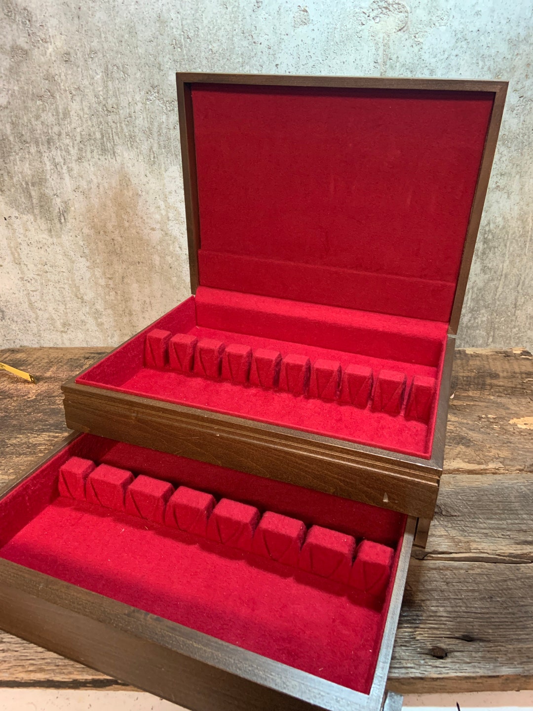 Vintage Silver Storage Chest, Silver Flatware Box, Tarnish Prevention ...