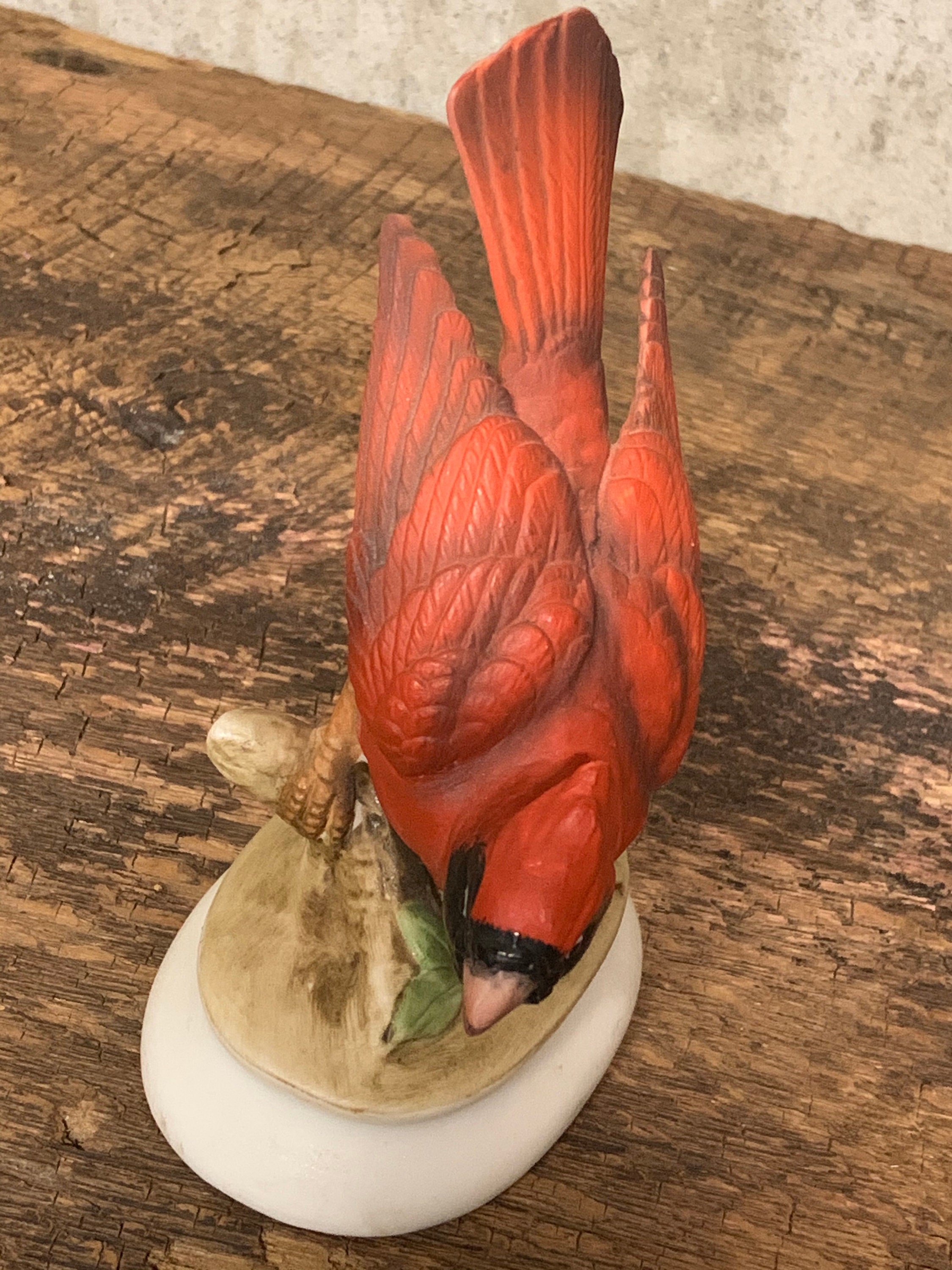 Lefton Cardinal Cardinal Figurine Head Down Cardinal Lefton | Etsy