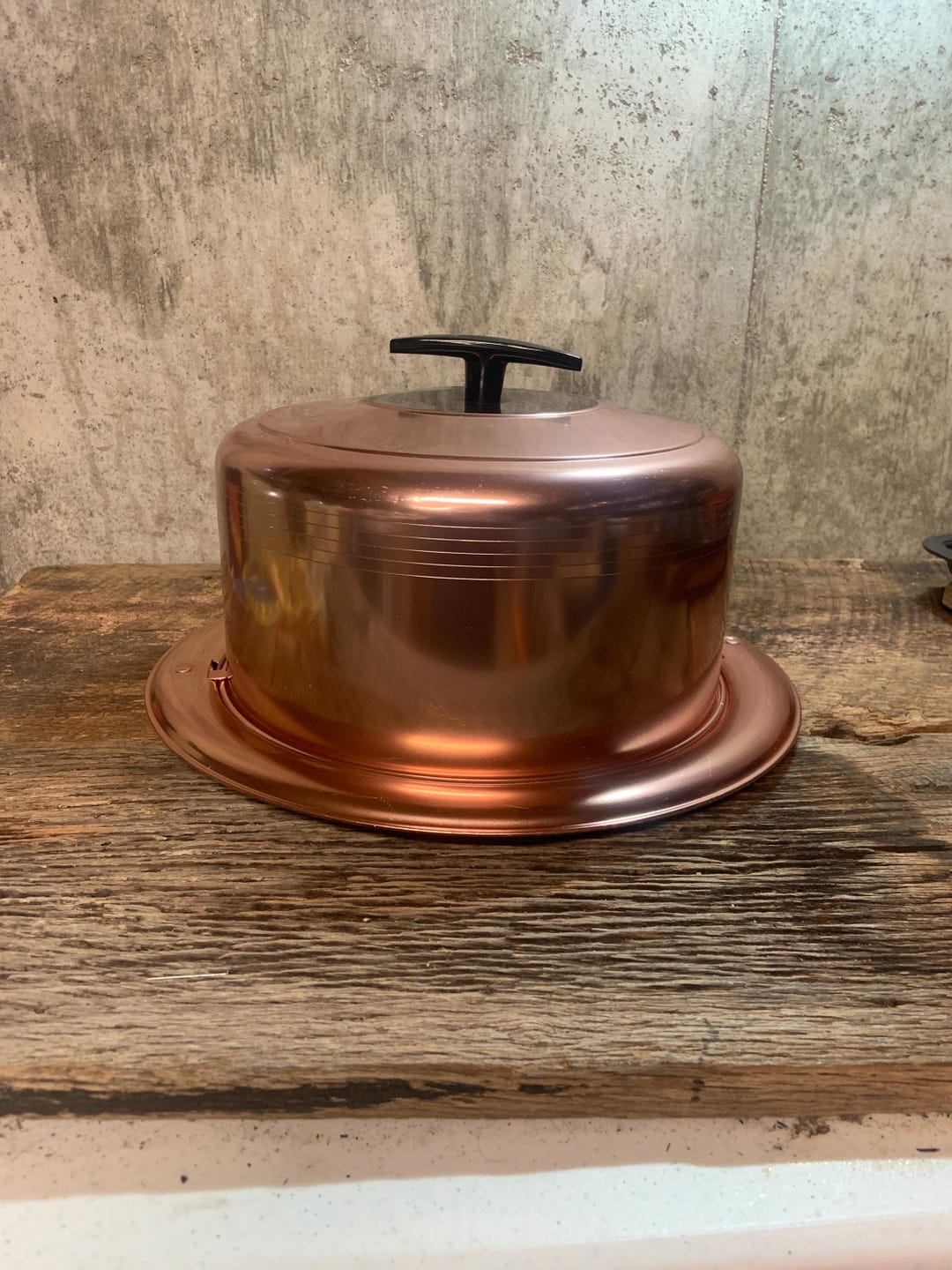 Cake Safe, Copper Cake Carrier, West Bend Caddy, Locking Cake Safe ...