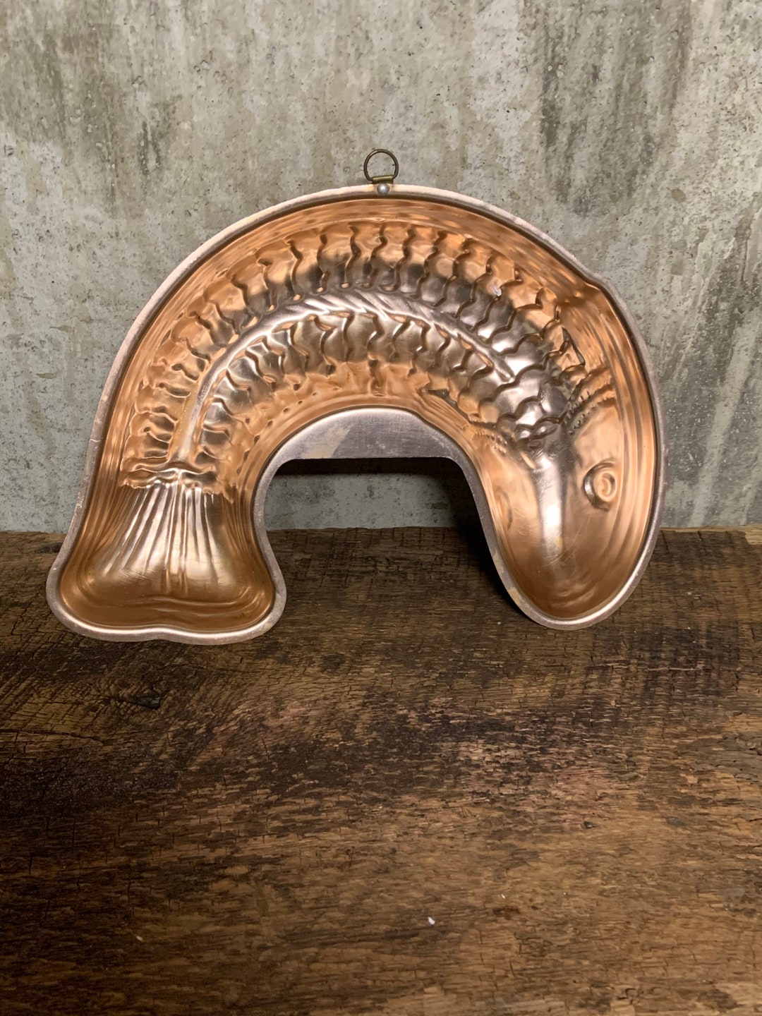 Copper Jello Mold, Fish Mold, Fish Pan,copper Pan,large Jello Mold ...