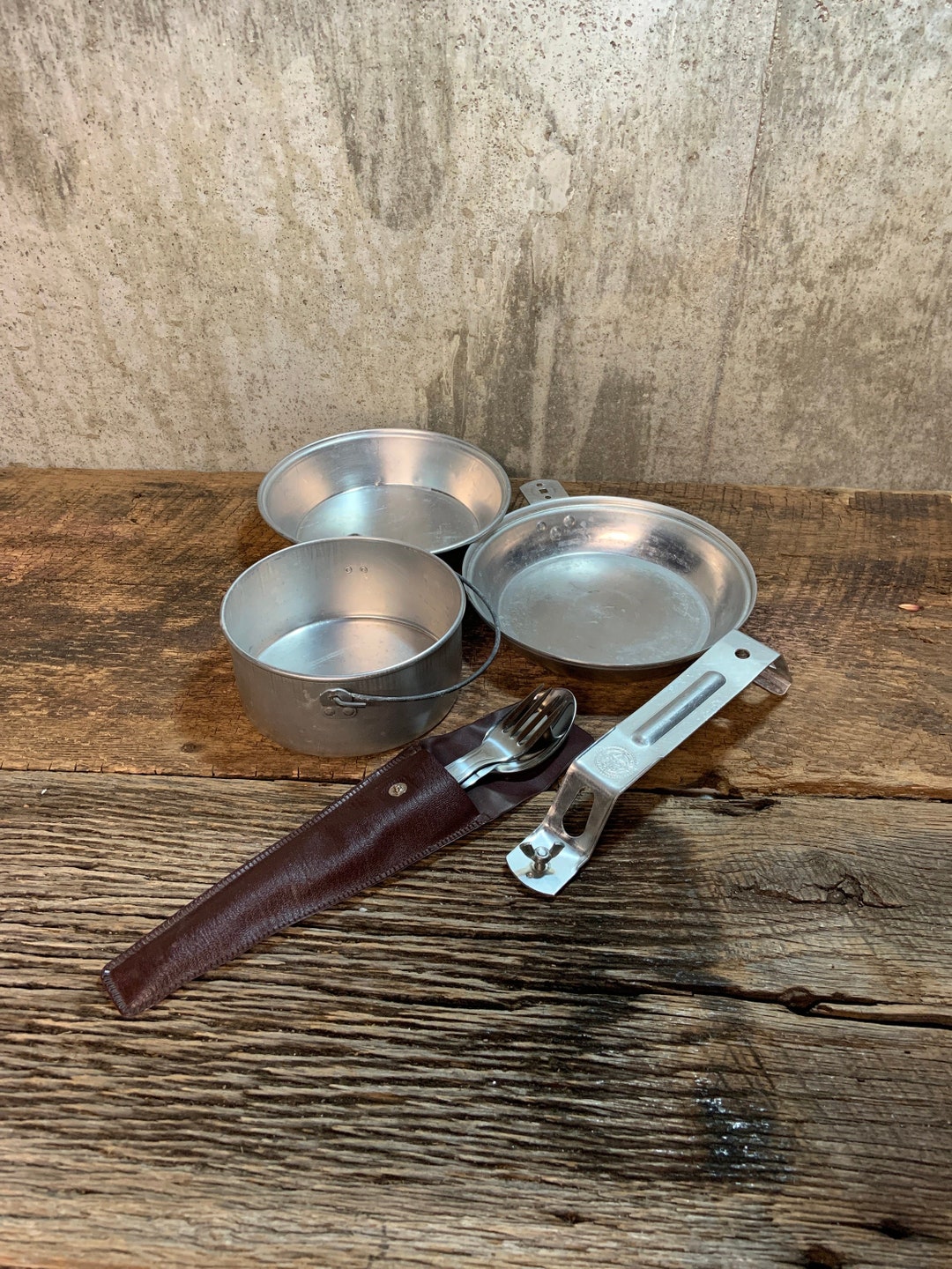 Boy Scout Pans, Nesting Camp Pans, Aluminum Cookware, Vintage Campware ...