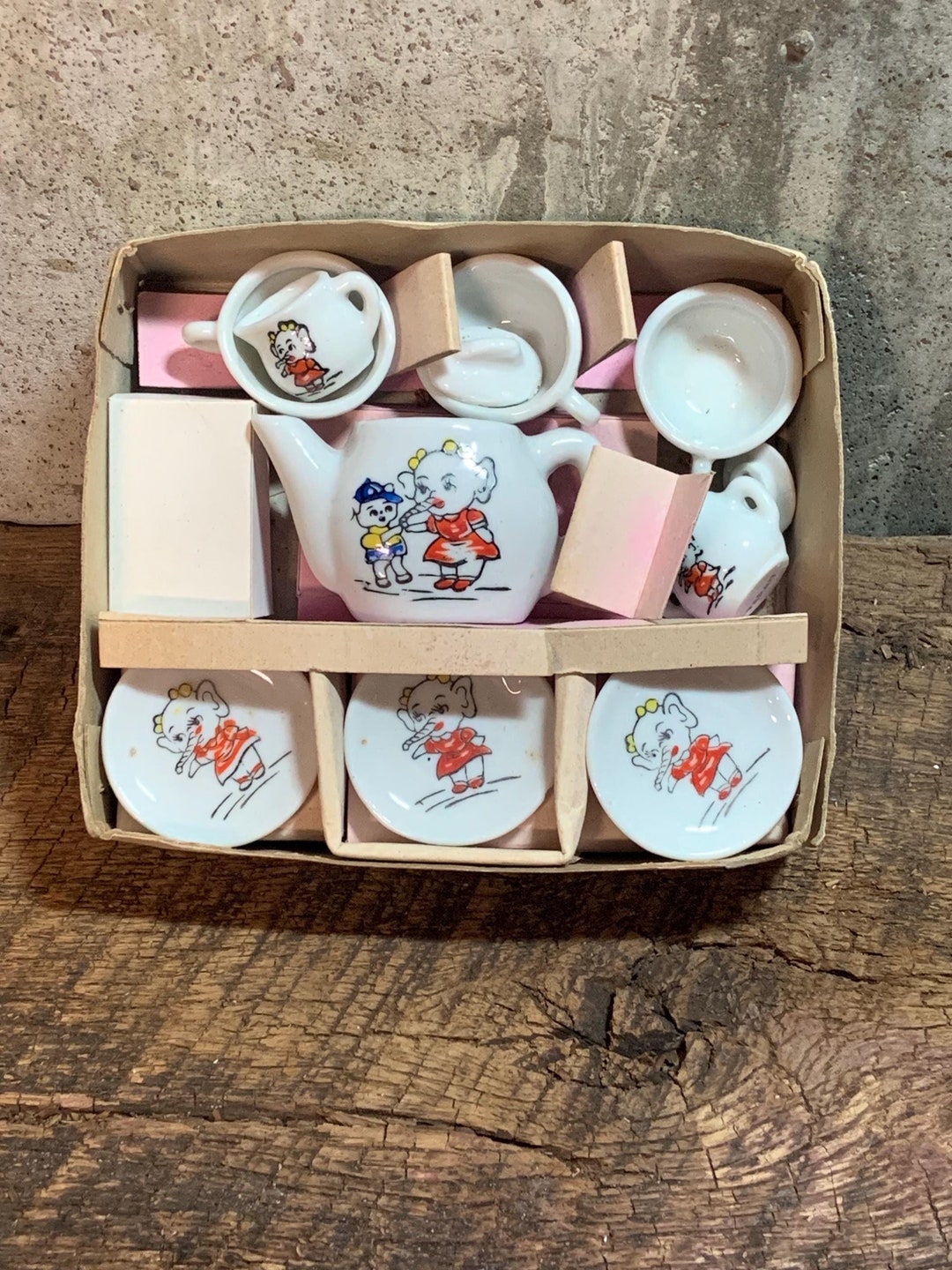 Child's Tea Set, Vintage Japan Tea Set, Handpainted Mini Tea Set ...