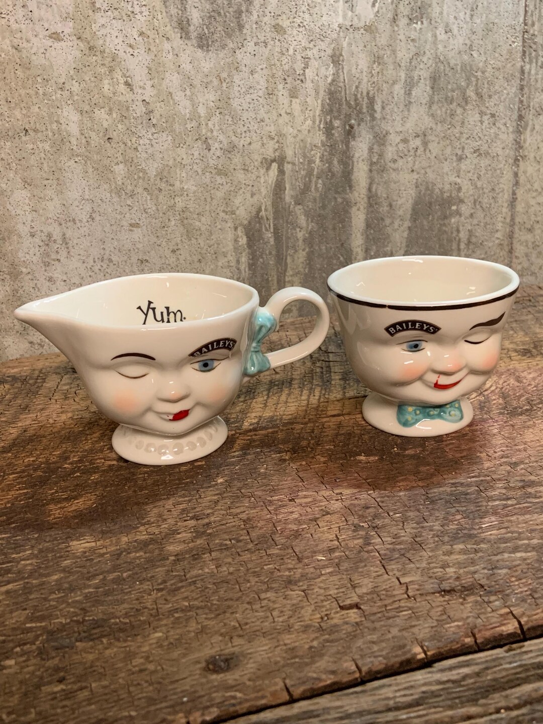 Baileys Irish Cream Winking Yum Coffee Set, 1996 Promo, Kitschy Sugar ...