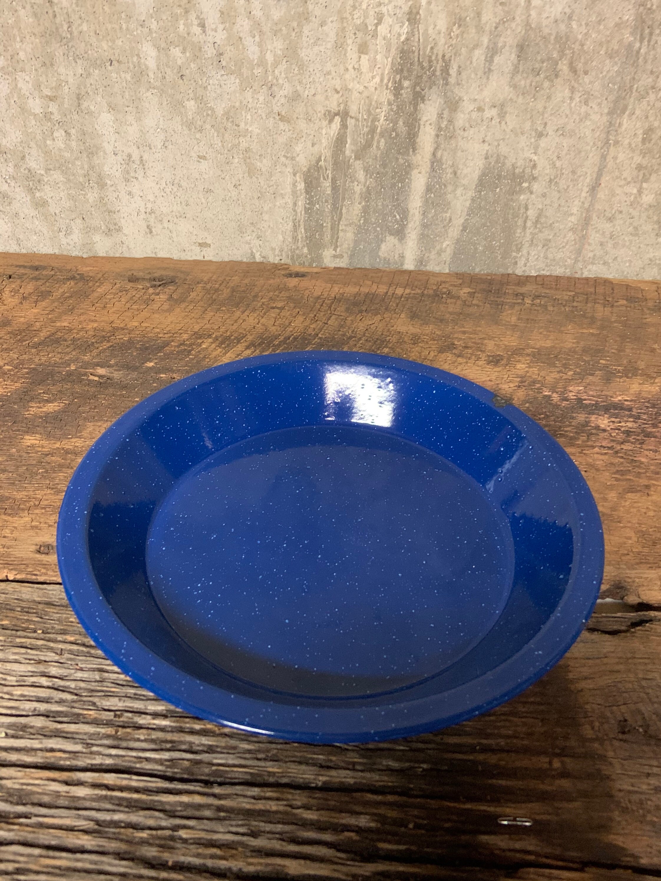 Pie Pan Blue Speckled Enamel Enamelware Enamel Pie Pan - Etsy