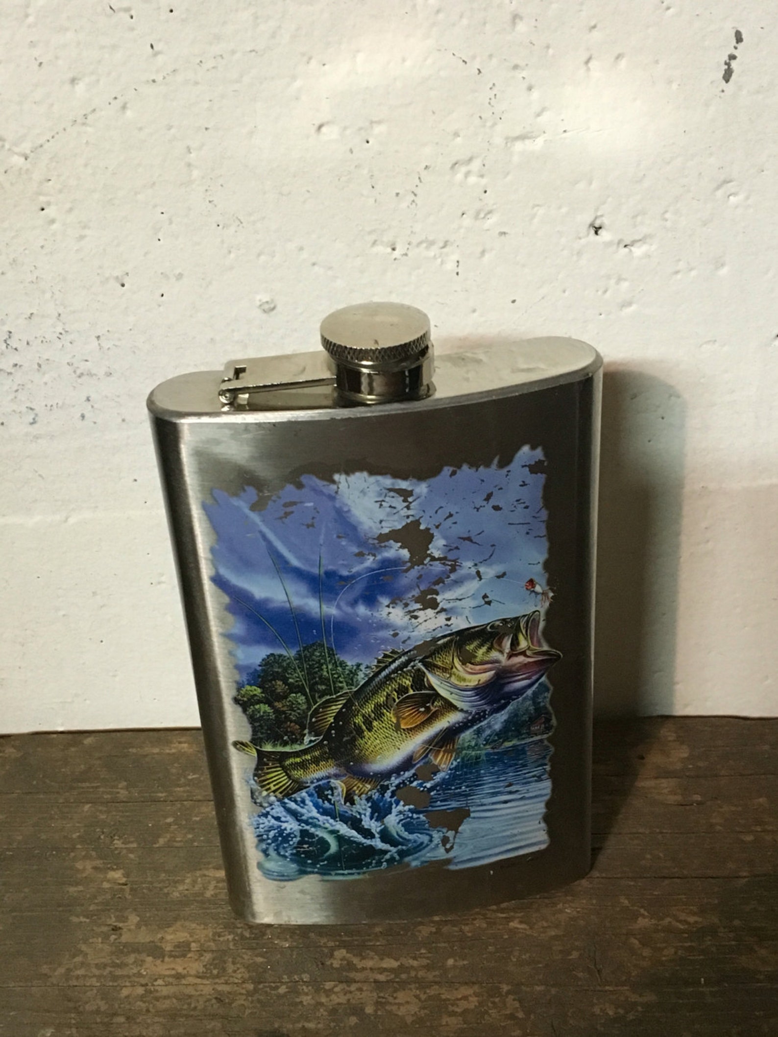 Silver Flask Jon Q Wright Fish Art Stainless Steel Flask - Etsy