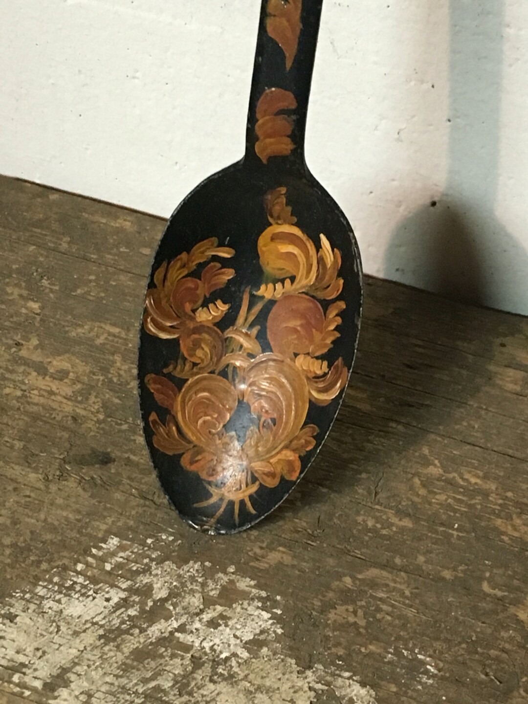 Tole Painted Ladle, Painted Spoon, Decorative Utensil, Rustic ...