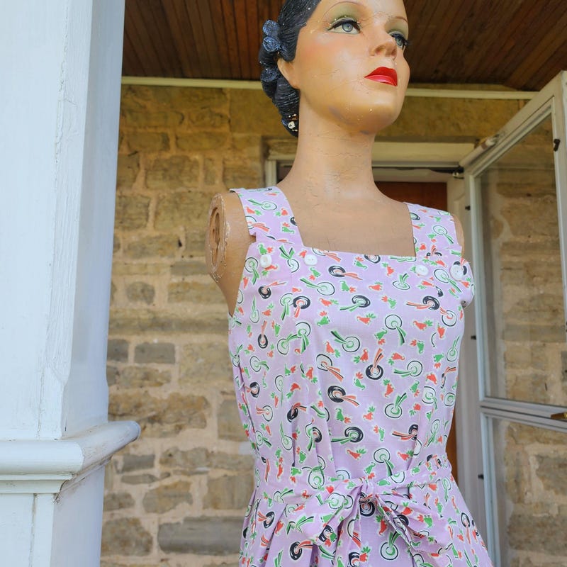 50s Dress Print Novelty - Etsy