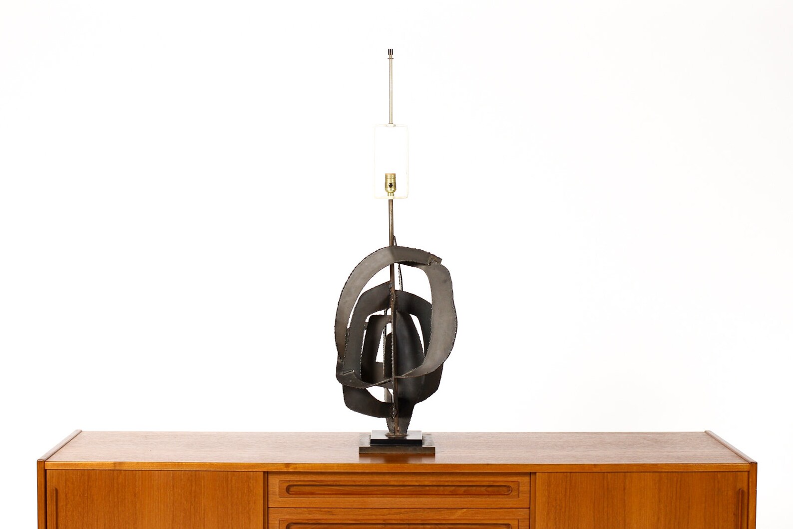 Mid Century Vintage 70’s Brutalist Torch Cut Table Lamp - Harry Balmer ...