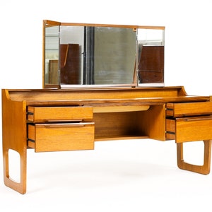 Danish Modern / Mid Century Low Teak Vanity / Dressing Table — Meredew ...
