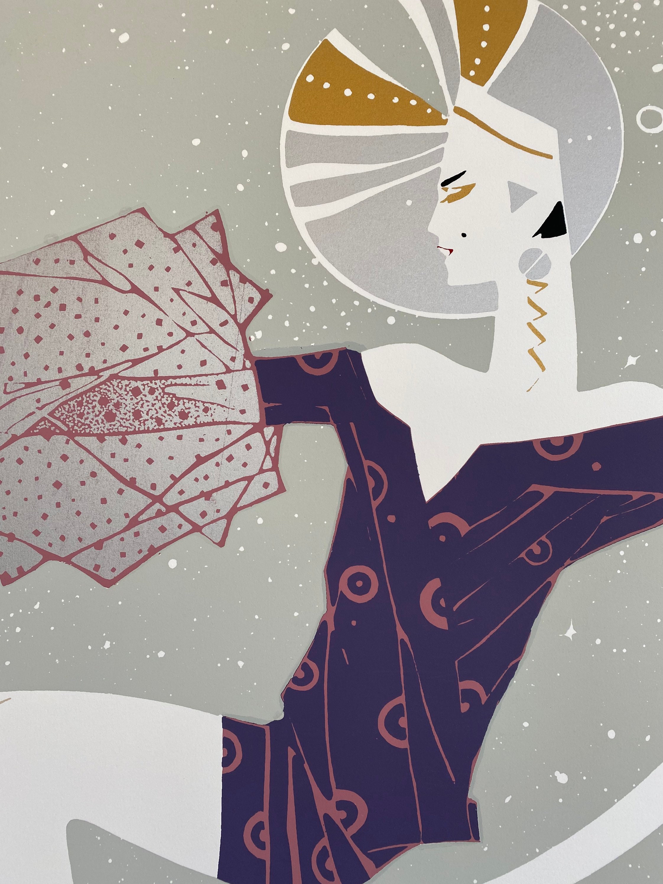 Vintage Lady Bride Serigraph by Dean Hayes 1980s Woman in - Etsy