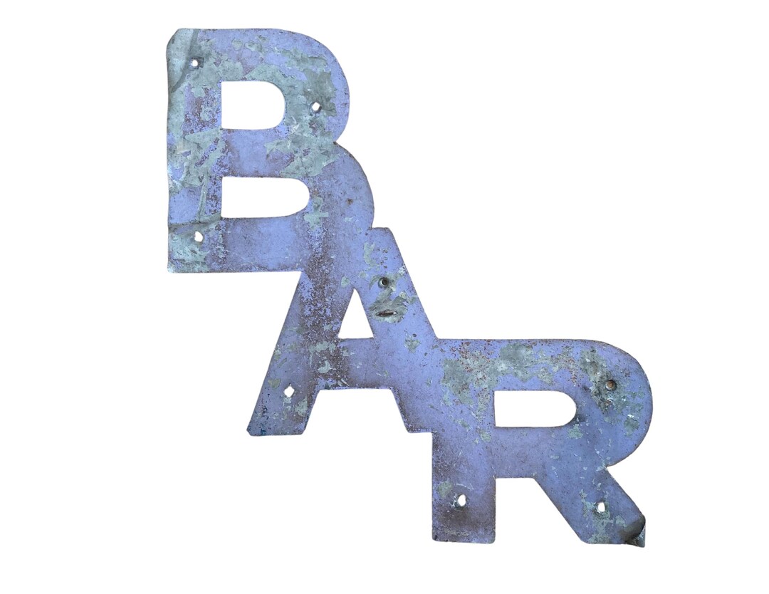 Vintage Industrial Metal Bar Sign Wall Decor - Etsy