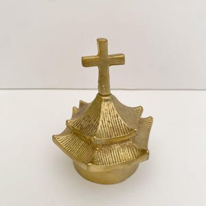 Midcentury Brass Pagoda Church Bell | Metal Bell | Traditional Bell ...