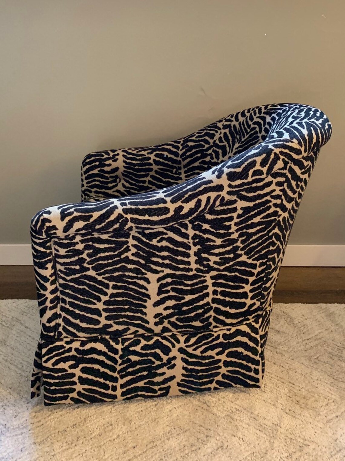 1980s Vintage Upholstered Swivel Rocking Chair Reupholstered - Etsy