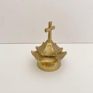 Midcentury Brass Pagoda Church Bell | Metal Bell | Traditional Bell ...