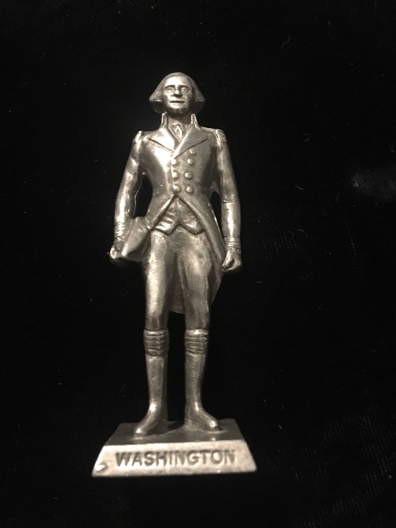 George Washington Figurine Pewter Miniature President Gift Office ...