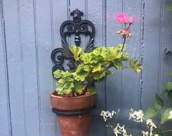 Hanging Cast Iron Flower Pot - Etsy