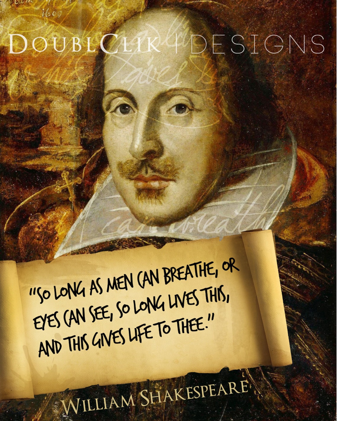 William Shakespeare Poster | Etsy