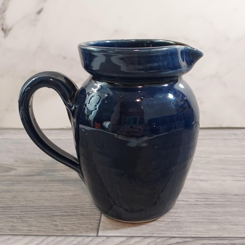 Blue Ceramic Pitcher - Etsy