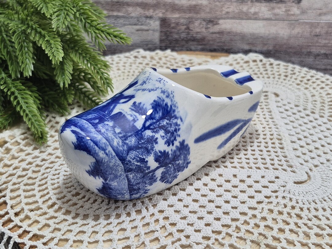 Vintage Dutch Pottery Clog Shoe Planter, Trinket Dish or Ashtray, Made ...