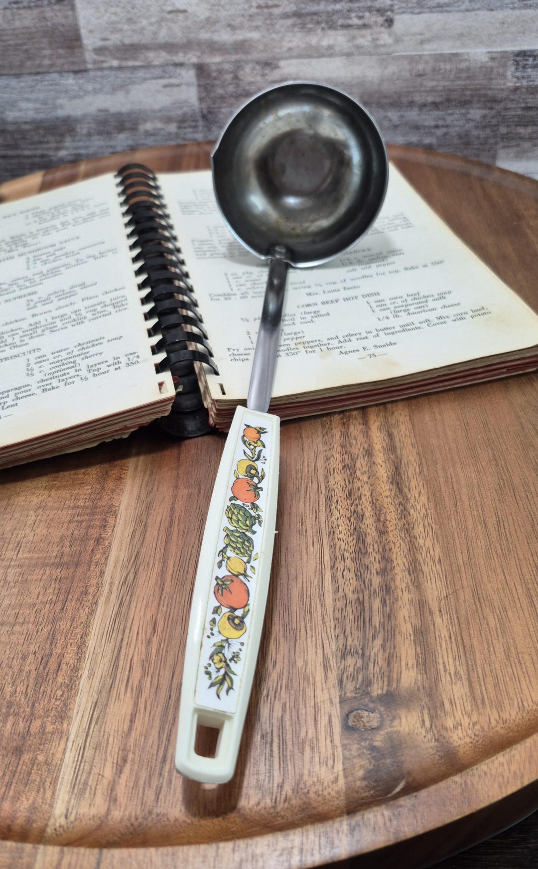 Vintage EKCO Soup Ladle With Vegetables Design on Handle BOHO Kitchen ...