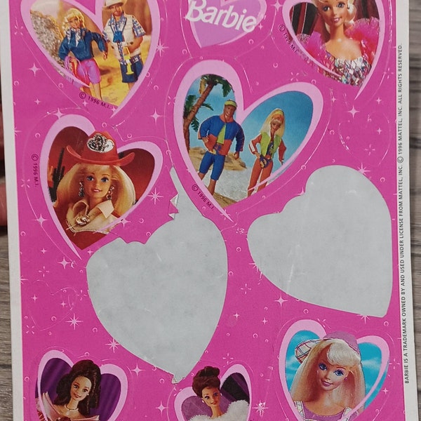 Mattel Barbie Stickers - Etsy