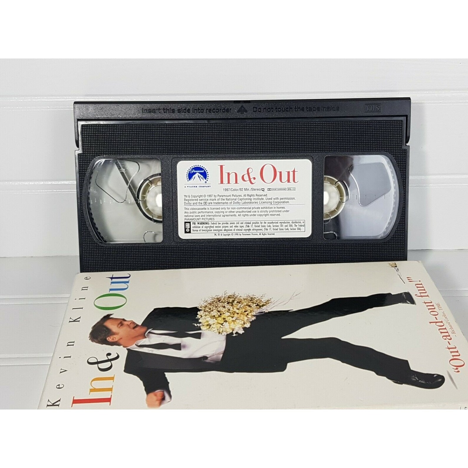 In & Out on VHS Kevin Kline, Jane Cusack, Matt Dillon, Bob Newhart ...