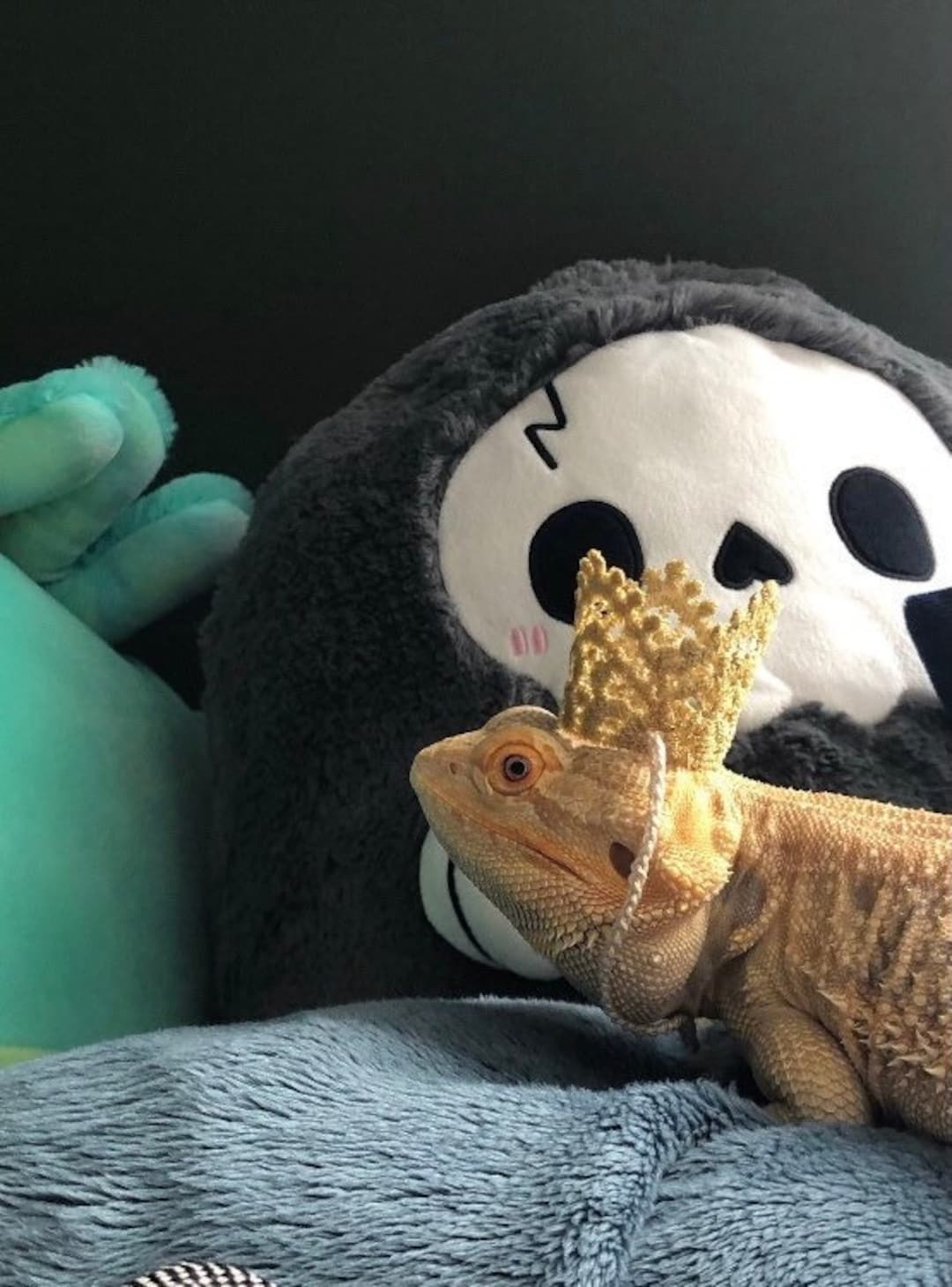 Bearded Dragon Crown Lizard Crown Gold Reptile Accessories Beardy Crown ...