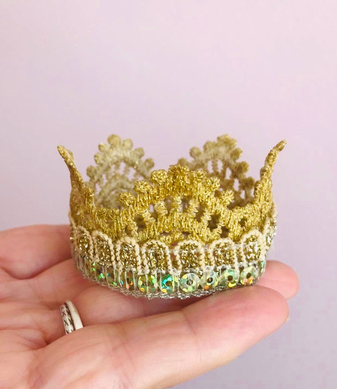 Pet Crown / Gold Lace Crown / Photo Prop / Gold Crown for Dogs Cats ...