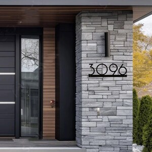 Custom Address Sign, House Number, Metal Address, Porch Decor, Modern ...