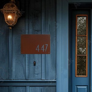 Modern Metal Address Sign With Custom House Number, Custom Address Sign ...