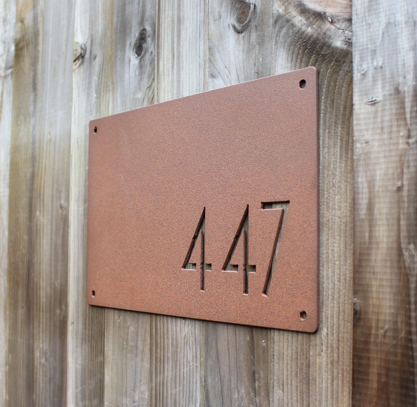 Custom Metal Address Sign: Powder Coated Steel, Modern Porch Decor - Etsy