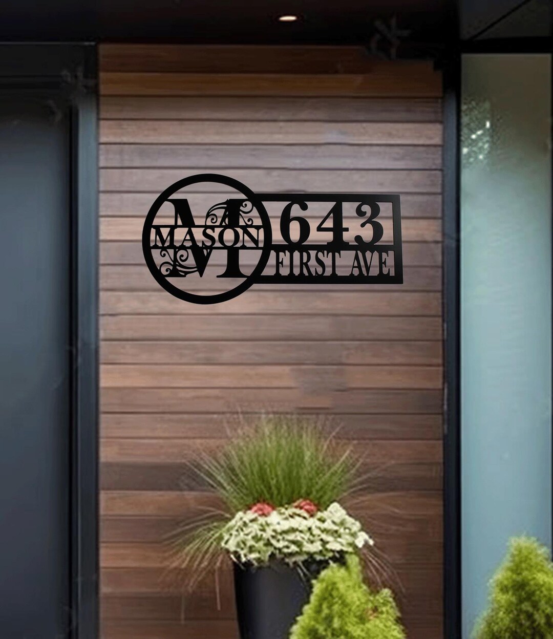 Custom Metal House Number Sign: Personalized Address Plaque - Etsy