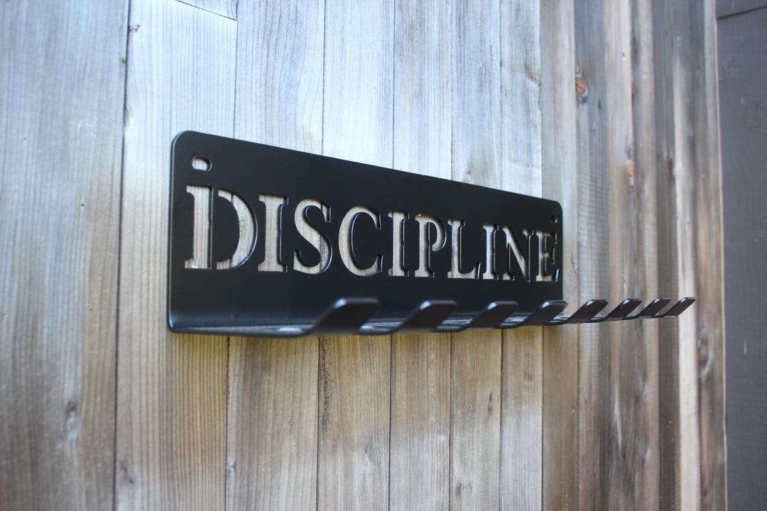 Motivational Metal Wall Hook Rack - 'discipline' - Handmade USA - Etsy