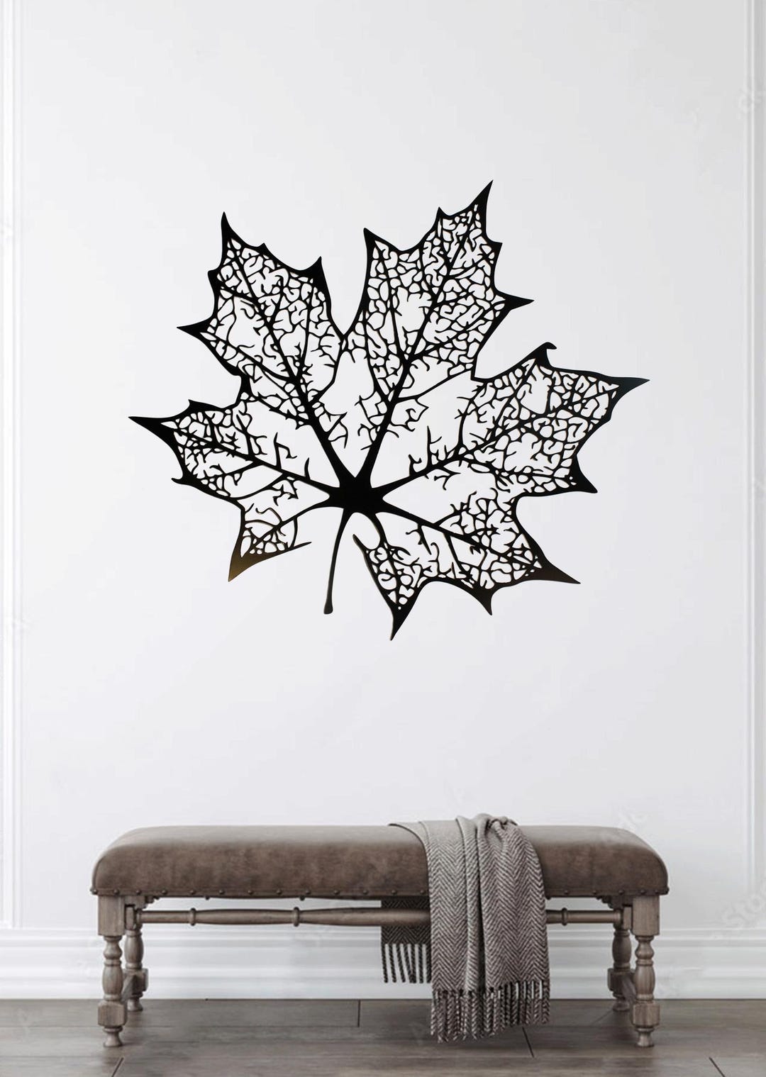 Fall Inspired Metal Maple Leaf Wall Hanging, Modern Home Decor, Leaf ...