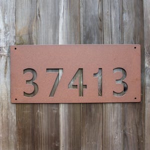 Modern Metal Address Sign With Custom House Number, Custom Address Sign ...