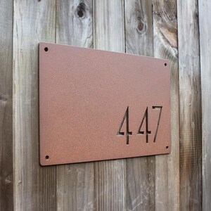 Modern Metal Address Sign With Custom House Number, Custom Address Sign ...