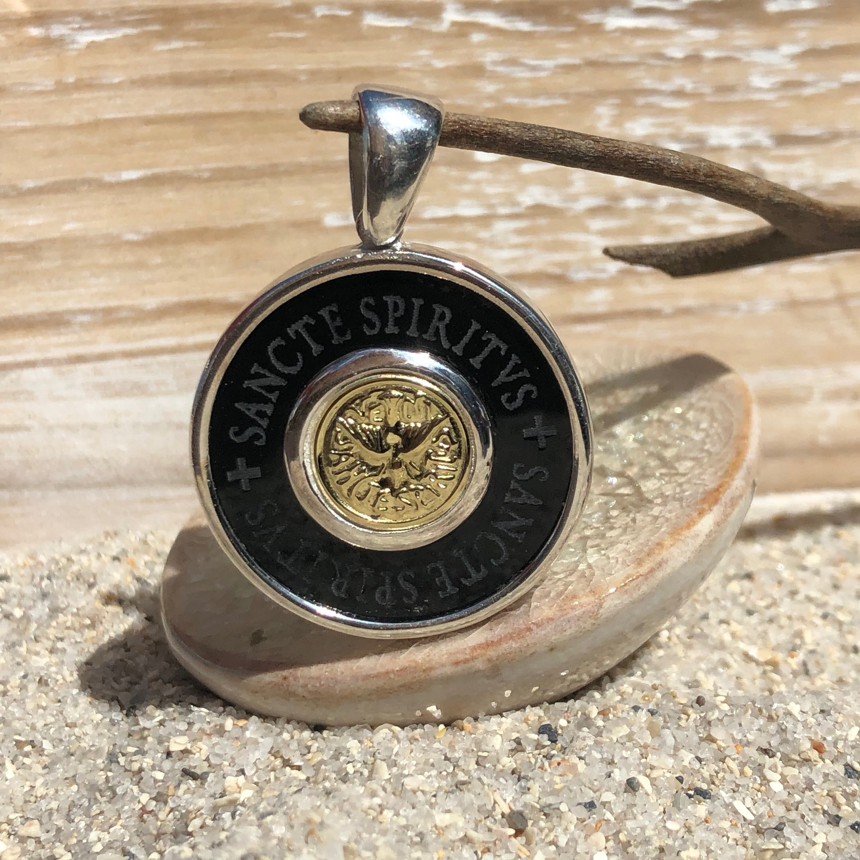 Holy Spirit Medal. Sterling Silver or SS and Gold Filled. | Etsy