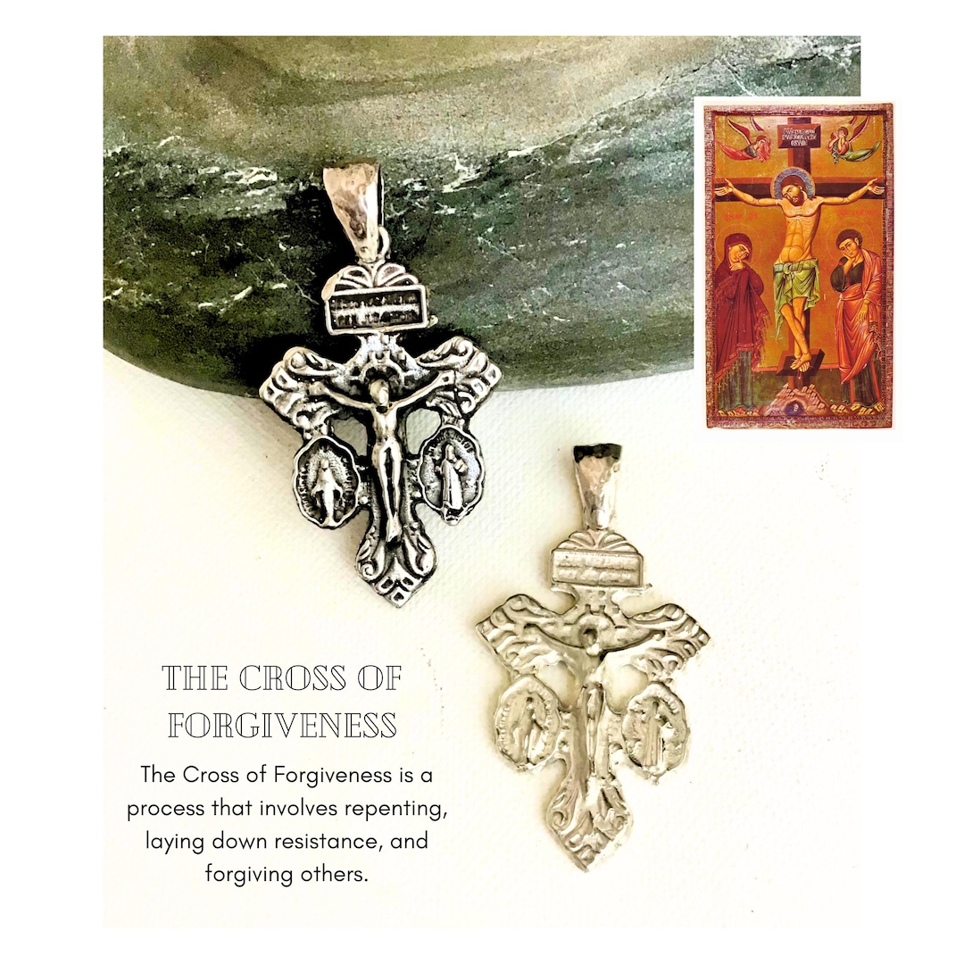The Forgiveness Cross. Solid Silver. Two Sides - Etsy