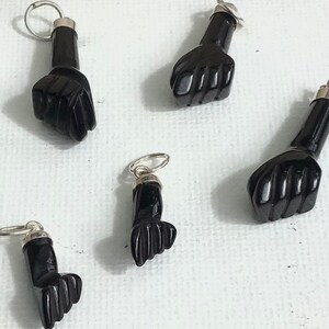 Mano De Azabache. Jet Hand. Sterling Silver. Asturias, Spain. - Etsy