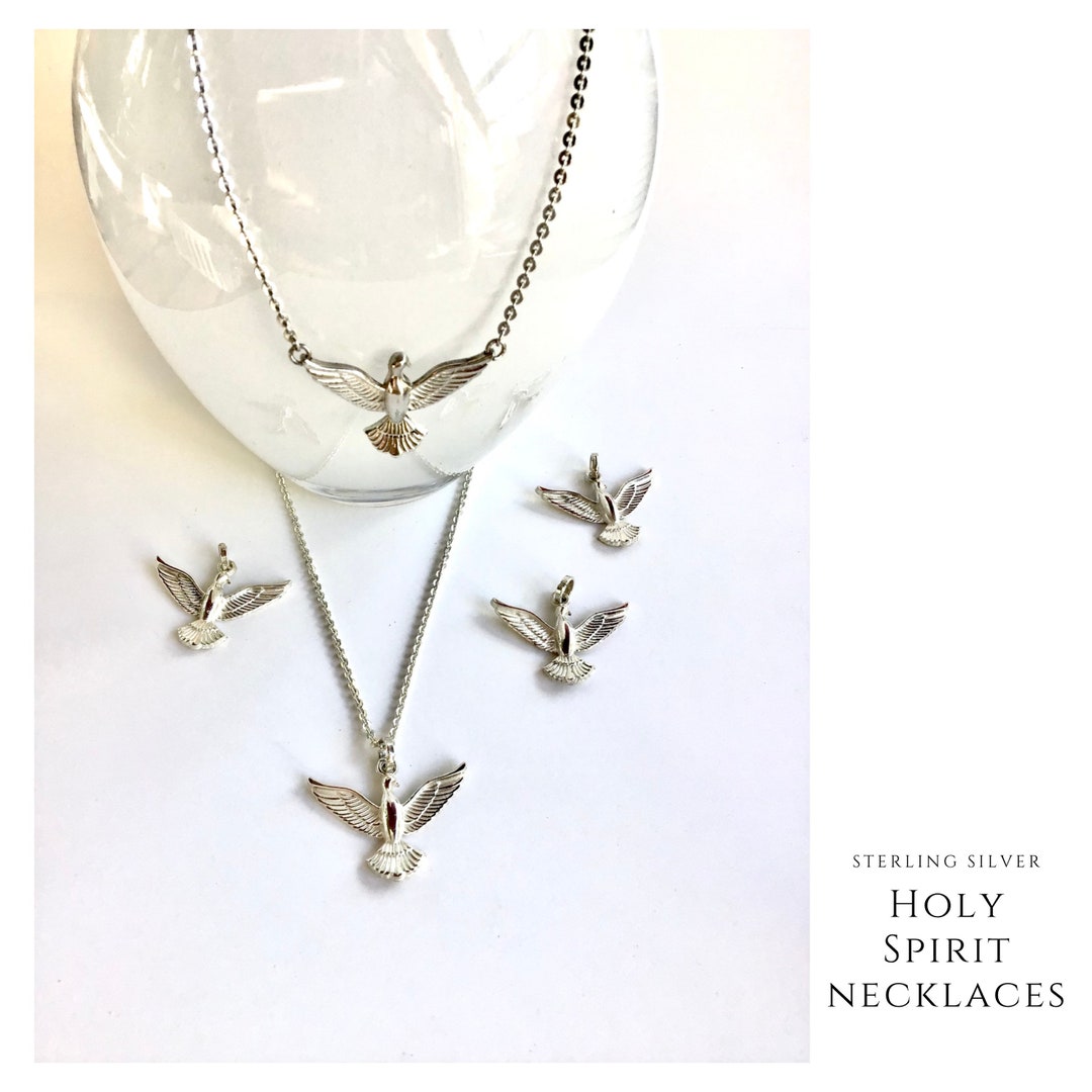 Holy Spirit Necklace. Sterling Silver. Two Styles. - Etsy