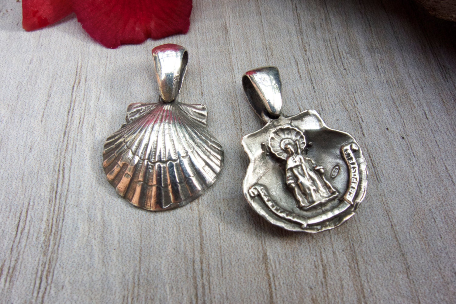 Sterling Silver Pilgrims Charm. Santiago De Compostela. Double Sided - Etsy