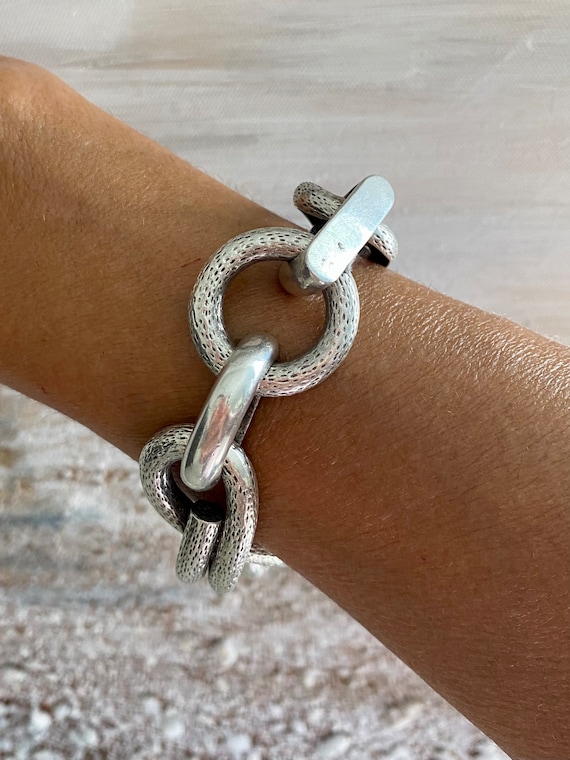 Sterling silver handmade bracelet - Gem