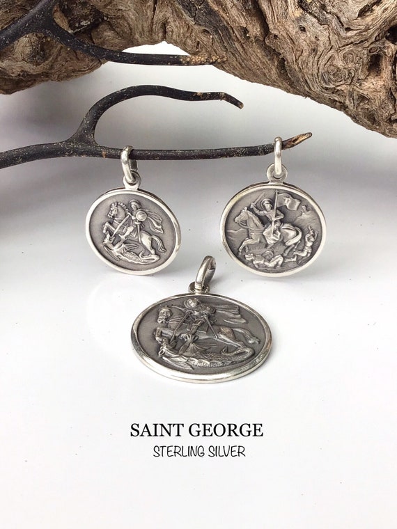 SAINT GEORGE PENDANT. Sterling Silver. | Etsy