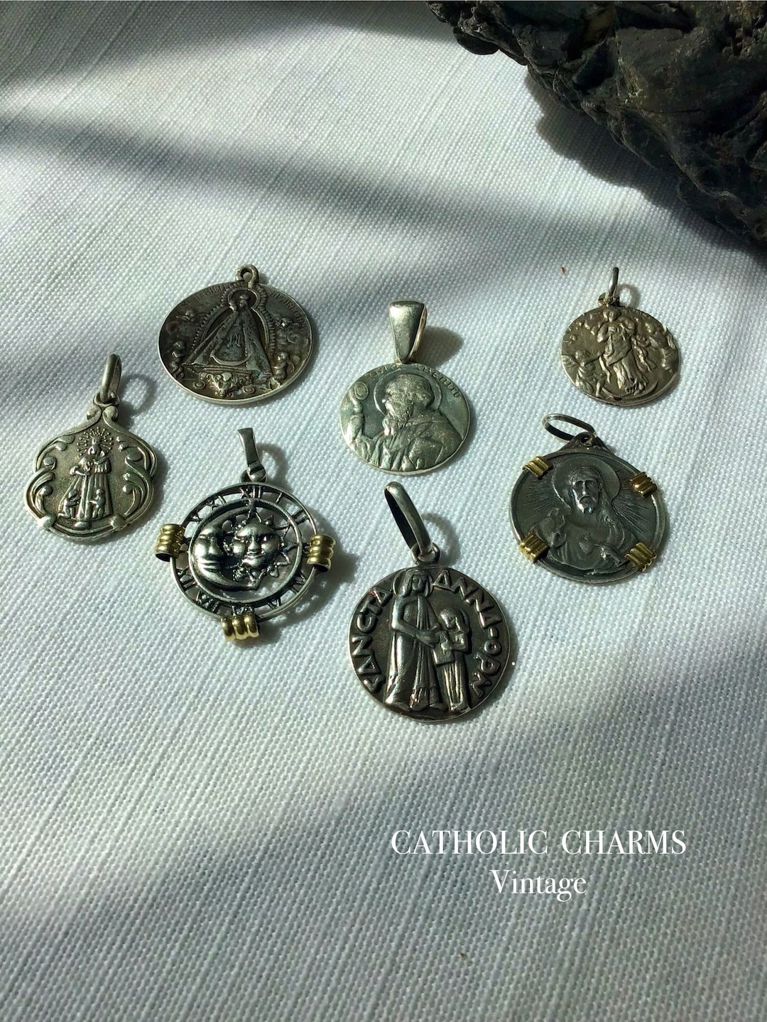 Catholic Saints Charms. Vintage Charms. Silver. - Etsy